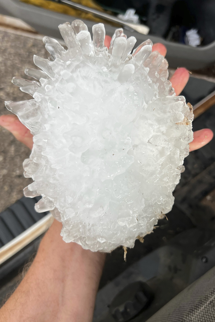 'Pineapple Size!' - Massive Hail Stone Drops In Texas | Positive ...